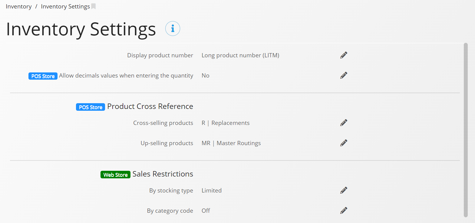 SmarterCommerce Documentation : Management Console Store - Inventory ...