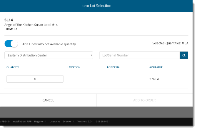 SmarterCommerce Documentation : Point Of Sale - Sales - Lot Controlled ...